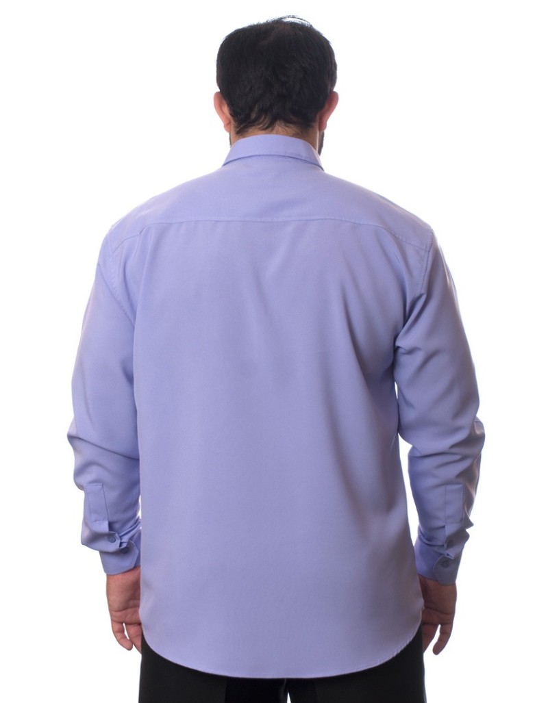 Camisa social masculina de microfibra manga longa, lilás
